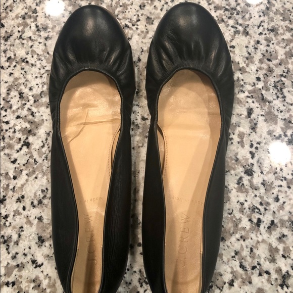 J. Crew | Shoes | J Crew Classic Black Leather Ballet Flats | Poshmark